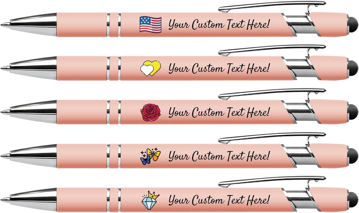 Custom Pens with Stylus - Personalized Name Engraved - Ideal for Office ...