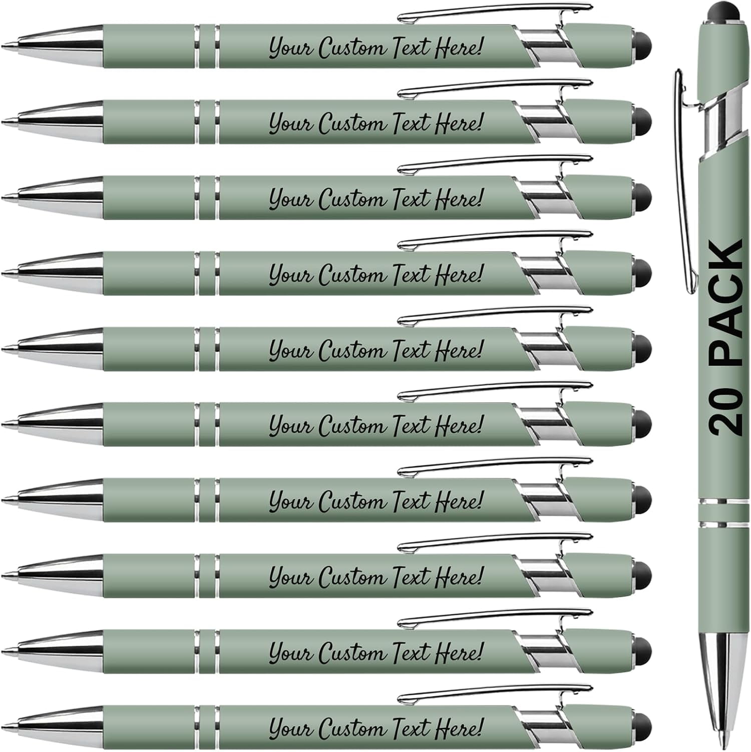 Custom Pens with Stylus - Personalized Name Engraved - Ideal for Office ...