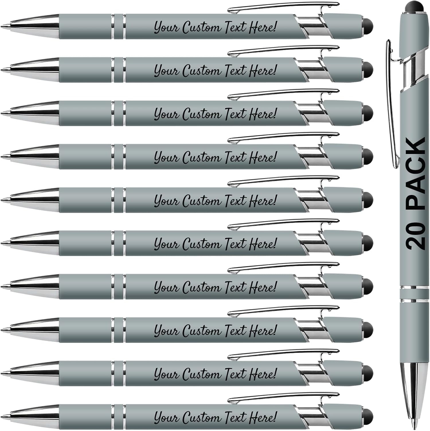 Custom Pens with Stylus - Personalized Name Engraved - Ideal for Office ...