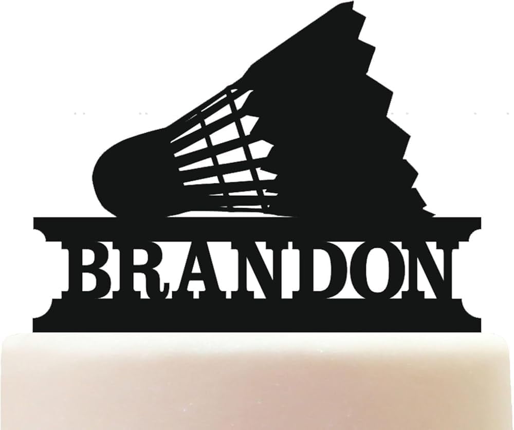 Custom Personalized Acrylic Acrylic Badminton Shuttlecock Birthday Cake ...