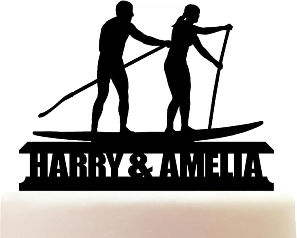 Custom Personalized Acrylic Acrylic Paddle Board Man And Woman Birthday ...