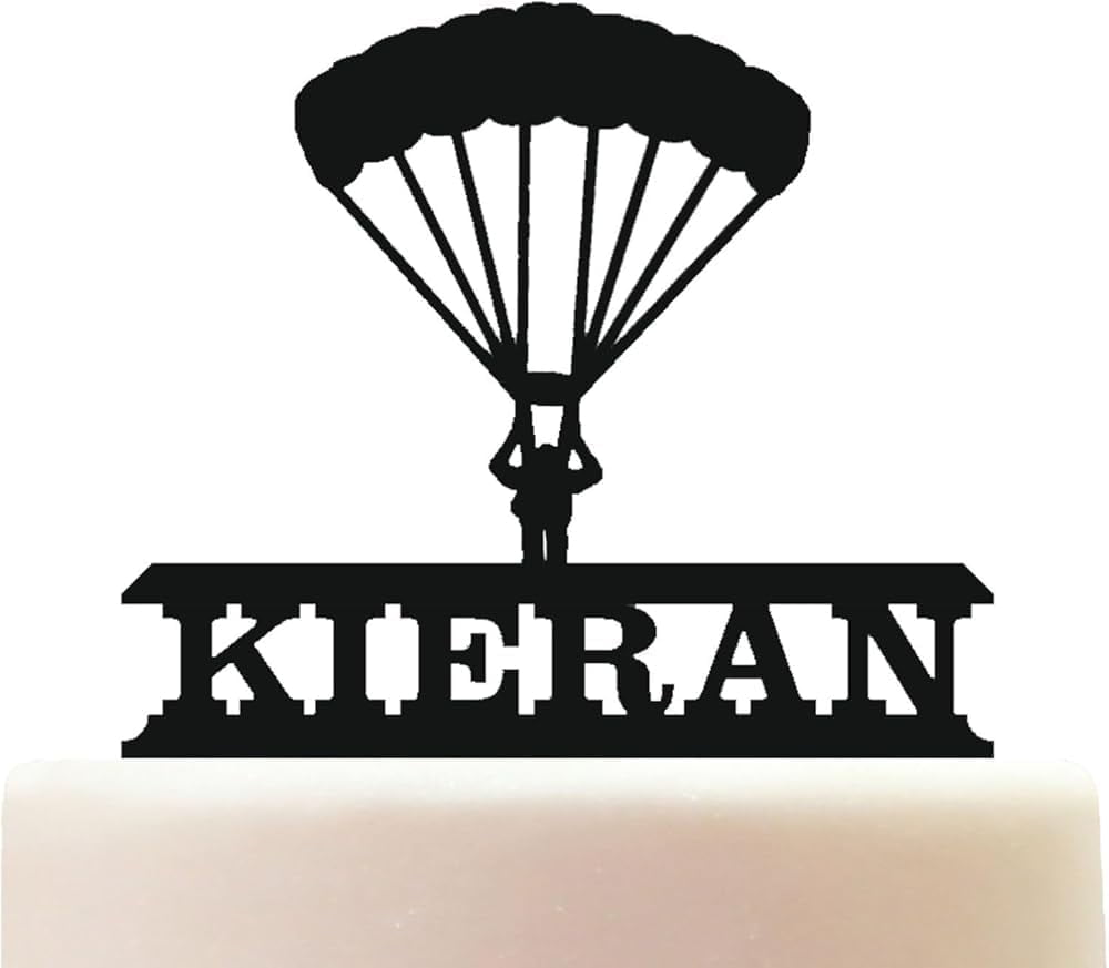 Custom Personalized Acrylic Acrylic Parachute Birthday Cake Topper ...