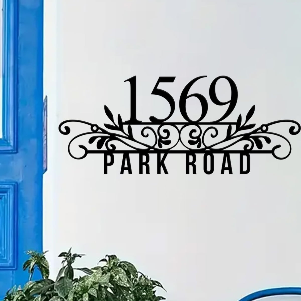 Custom Personalized Address Numbers Sign, Address Wall Art, Metal House ...