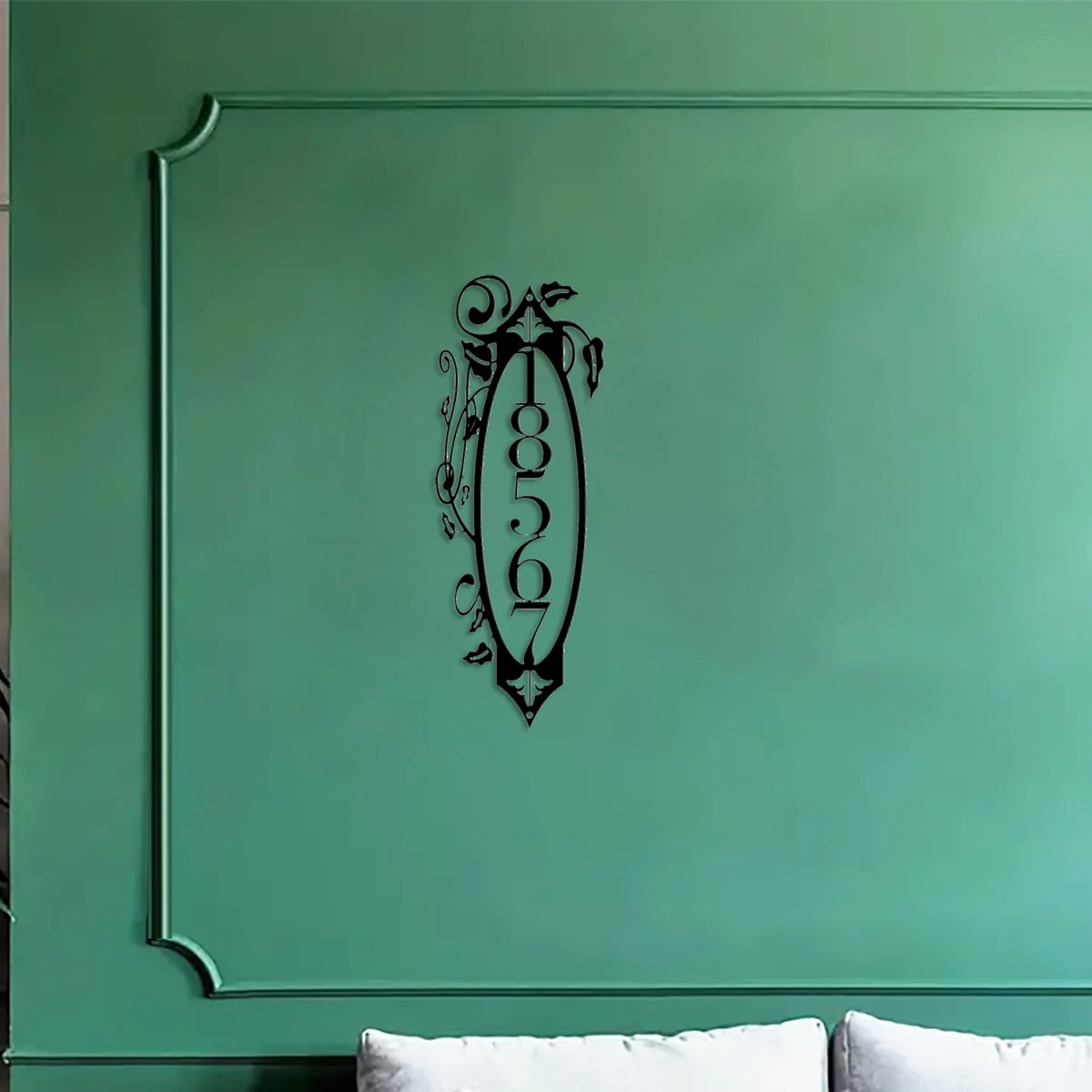 Custom Personalized Address Sign Custom Metal House Number Vertical ...