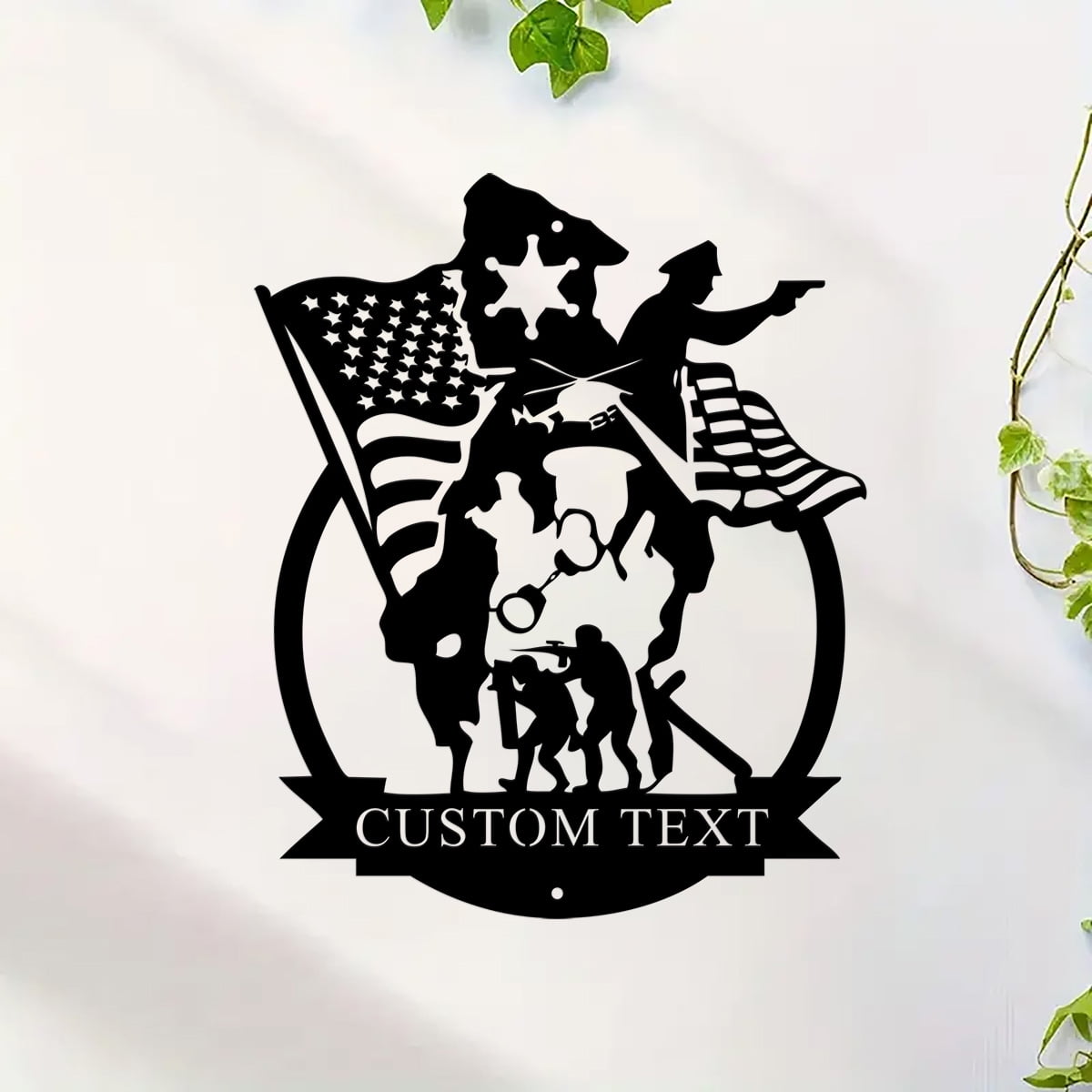 Custom Personalized Army Soldiers Silhouette Name Metal Sign, Custom US ...