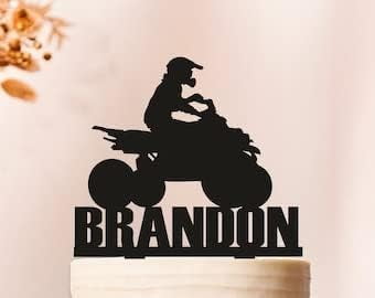 Custom Personalized Atv Quad Cake Topper, Atv Four Wheeler Birthday ...