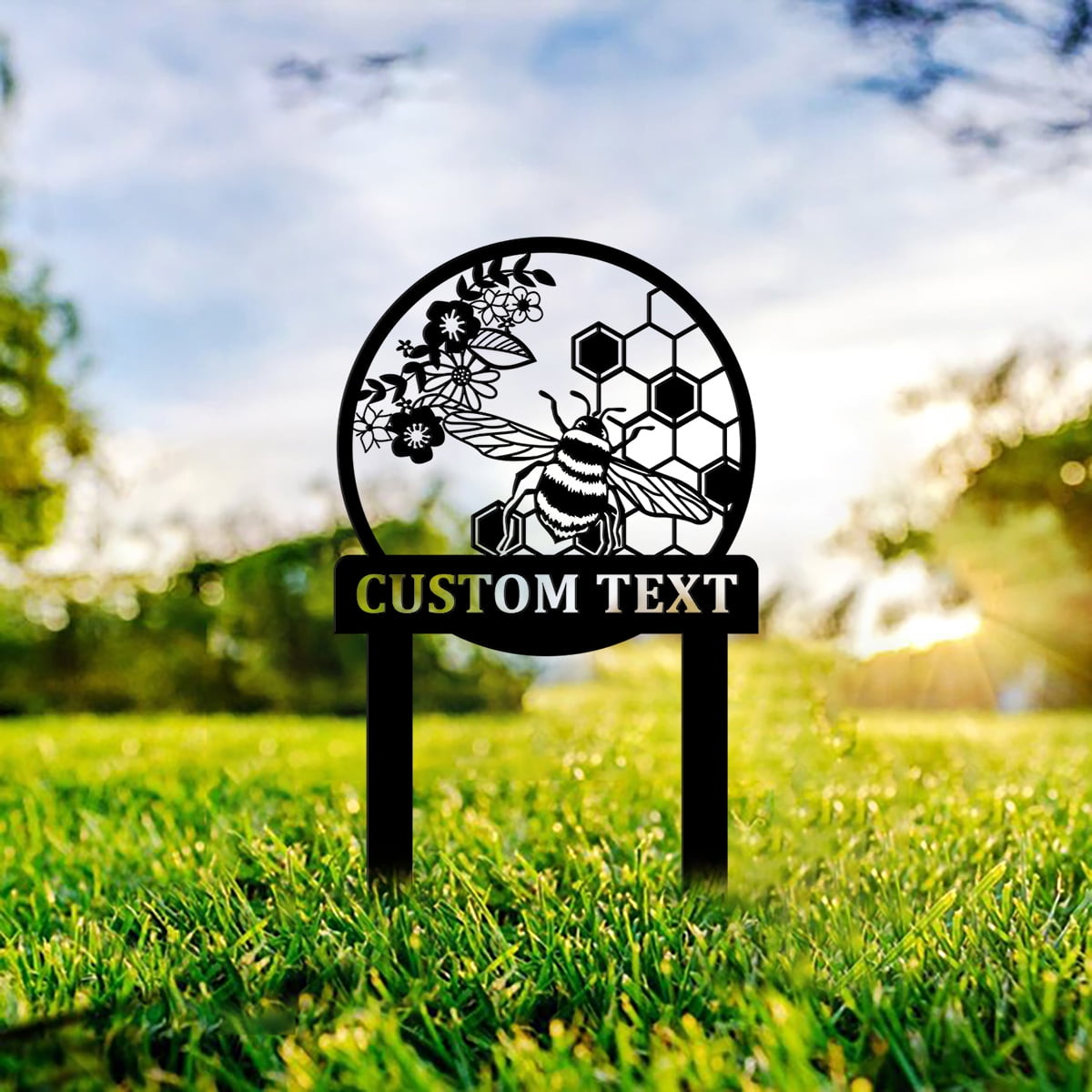 Custom Personalized Bee Garden Stake, Bee Keeper Gift, Garden Sign,Bee ...