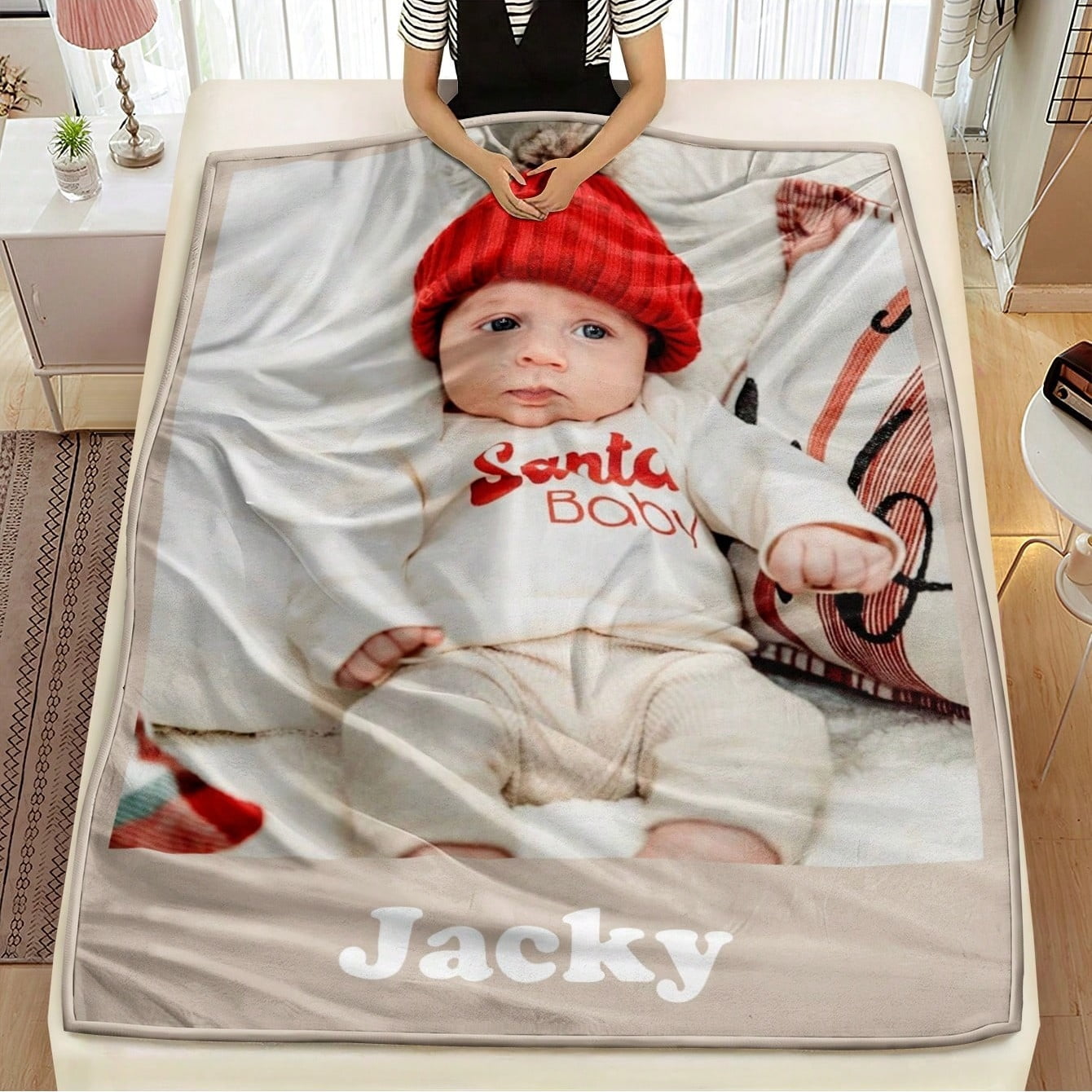 Custom Personalized Blanket Personal Photo Flannel Bed Blanket Birthday ...