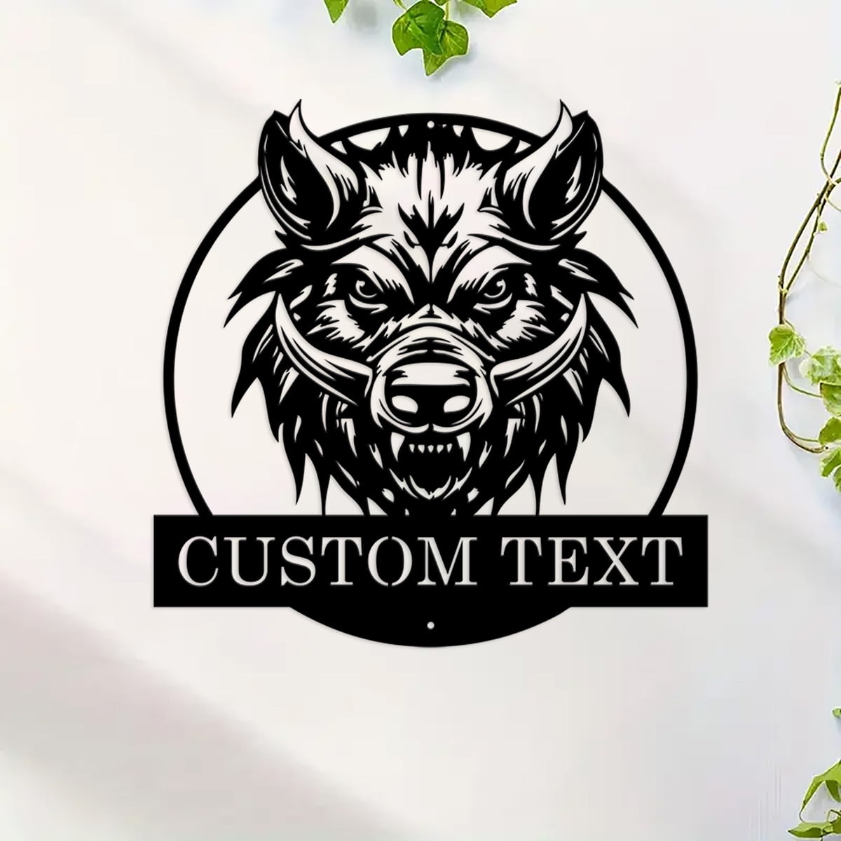 Custom Personalized Boar Head Metal Wall Art,Custom Boar Cabin Metal ...