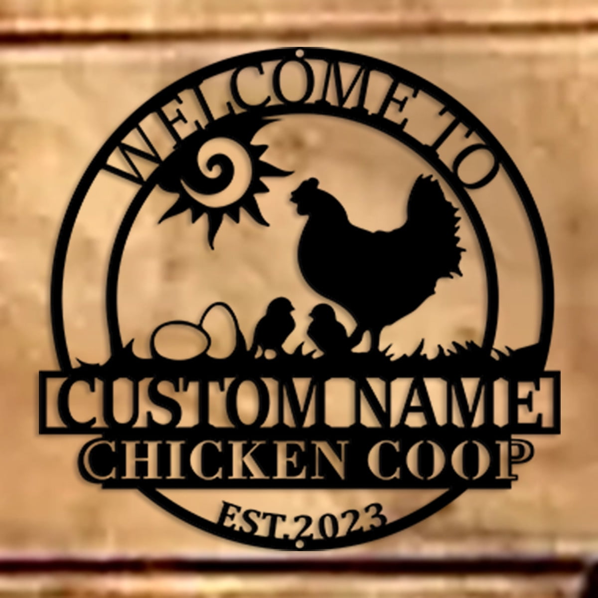 Custom Personalized Chicken Farm Sign, Customized Hen House Coop Sign ...