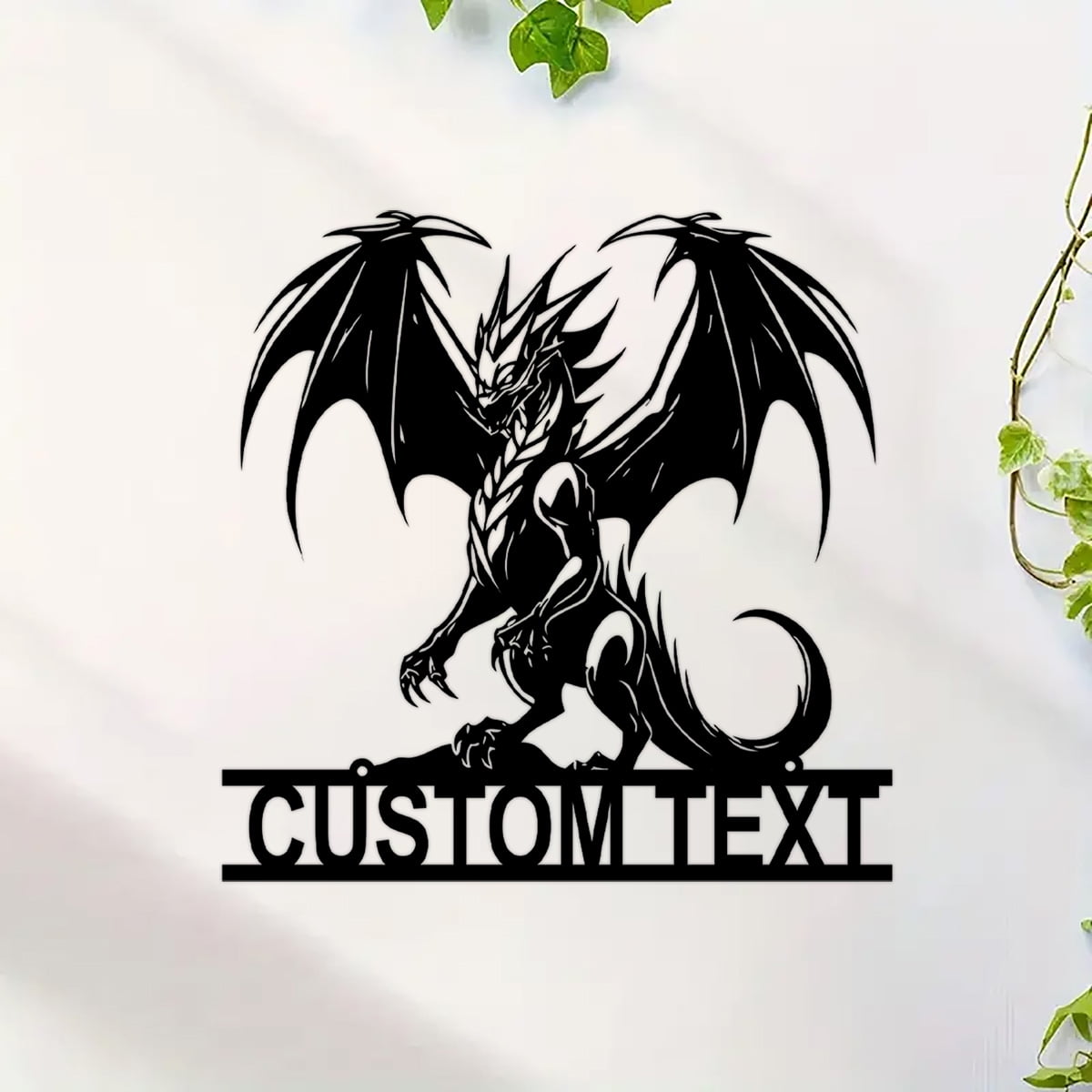 Custom Personalized Dragon Metal Wall Art Sign - Monogrammed Dragon ...