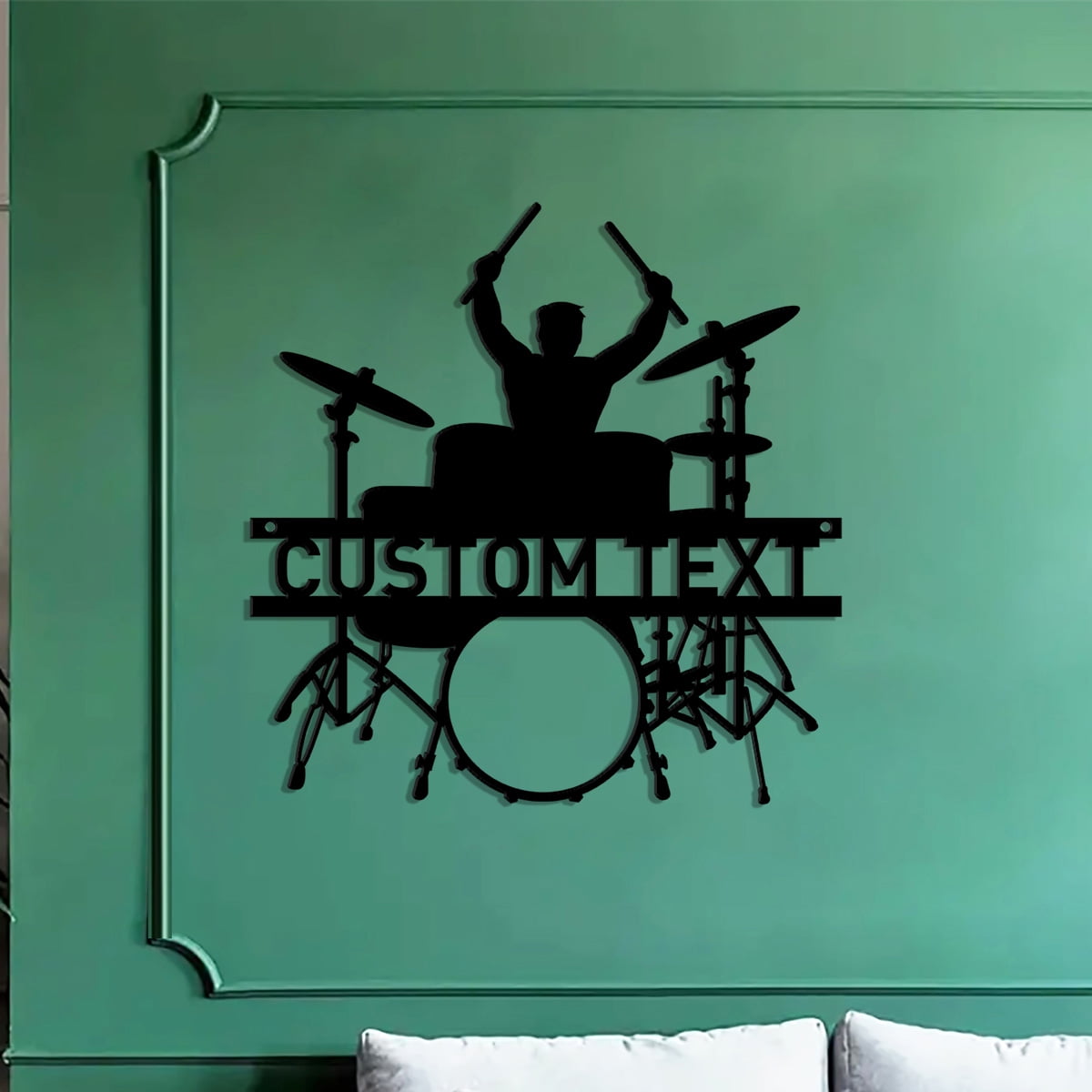 Custom Personalized Drummer Name Metal Wall Drummer Sign, Music Studio ...