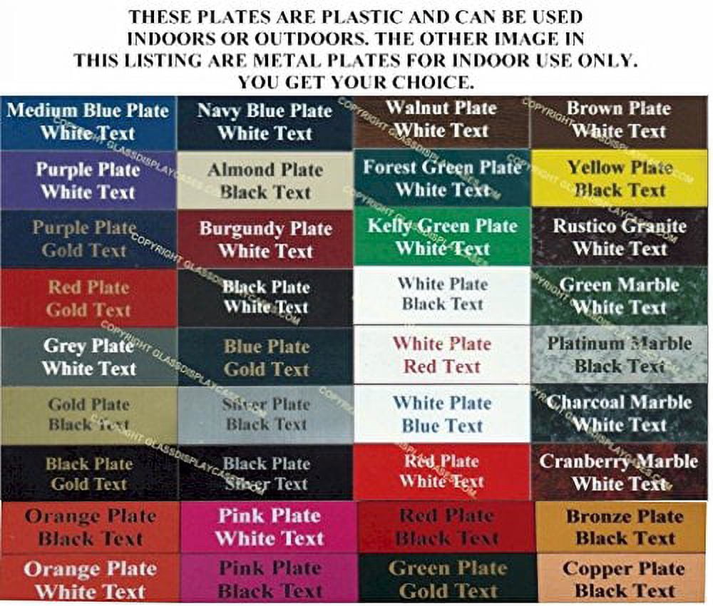 Customizable Personalized Engraved 4x3/4 Inch Name Plate in 60+ Colors ...