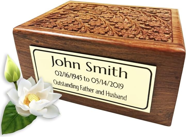 Custom Personalized & Engraved Handcrafted Rosewood Cremation Urns ...