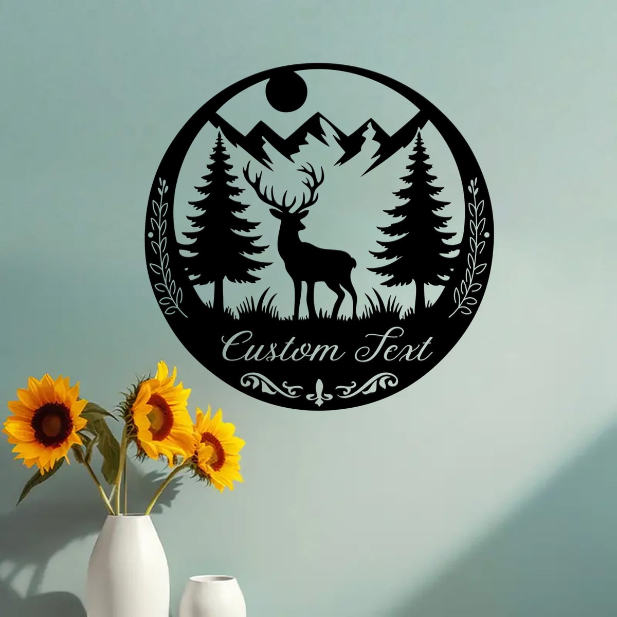 Custom Personalized Family Name Sign, Nature Metal Sign, Welcome Sign ...