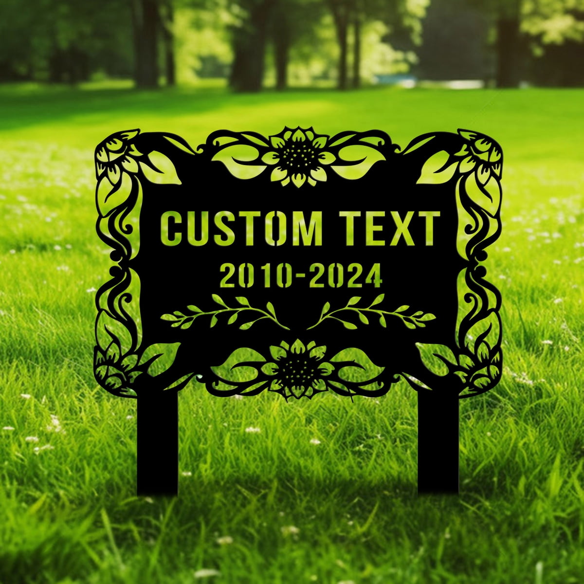 Custom Personalized Flower Garden Stake Metal Sign,Garden Stake Metal ...