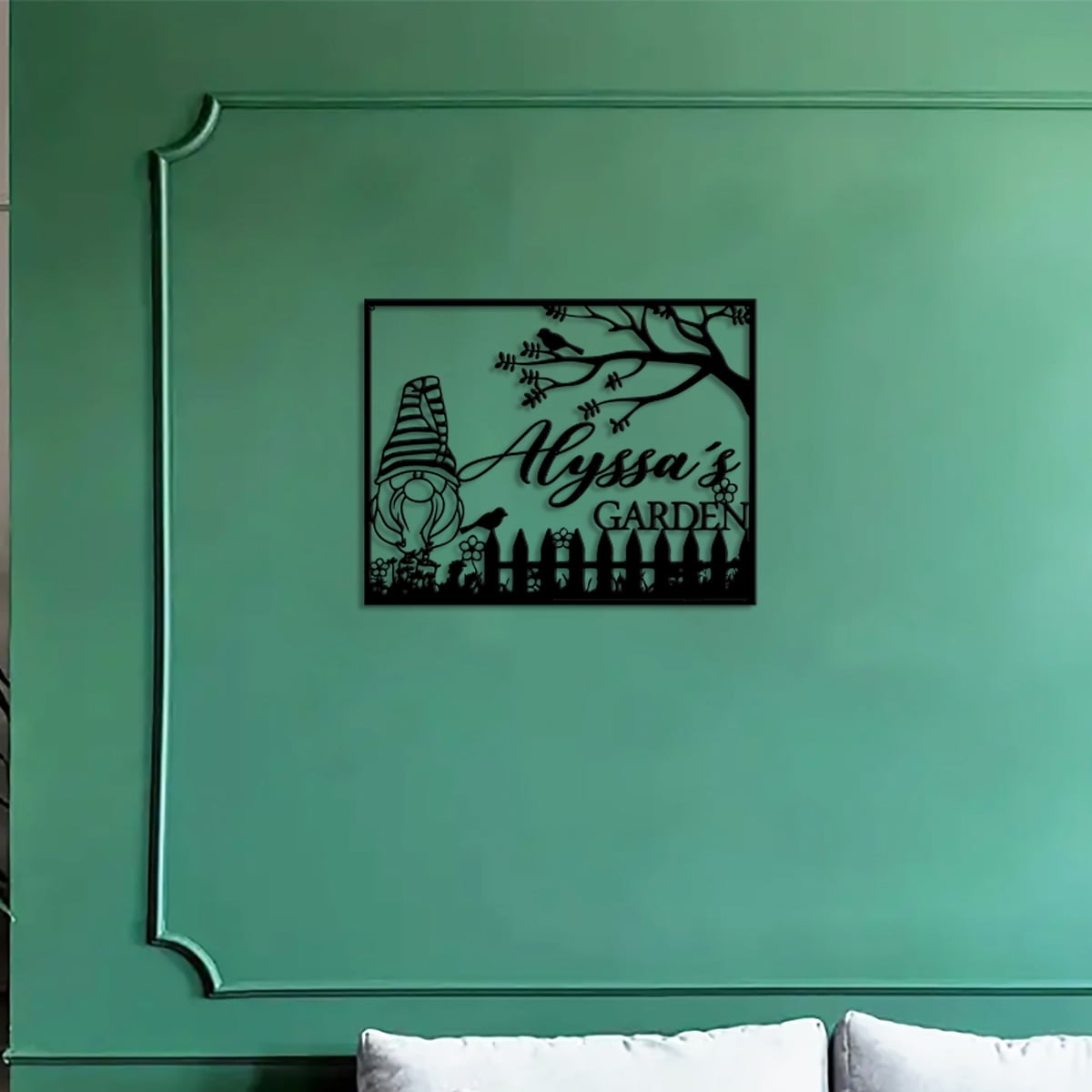 Custom Personalized Garden Sign Custom Garden Gnome Sign Metal Name ...