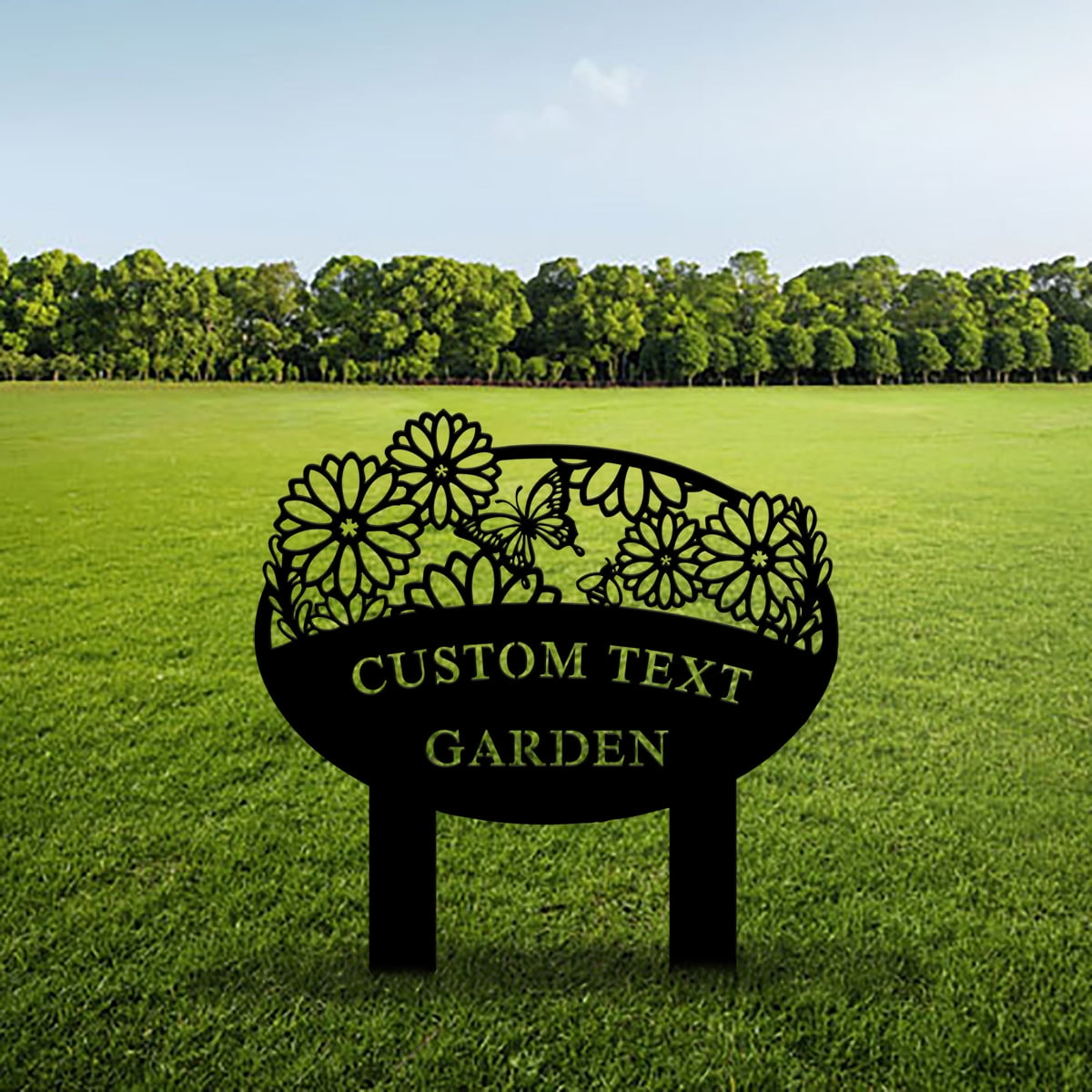 Custom Personalized Garden Sign, Custom Garden Name Sign, Daisy Flower ...