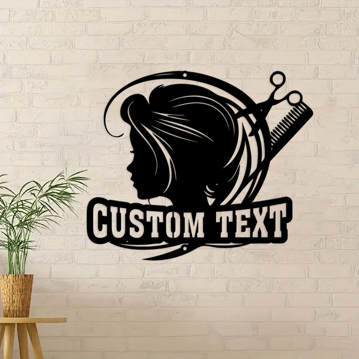 Custom Personalized Hair Salon Metal Sign=, Custom Beauty Salon Wall ...