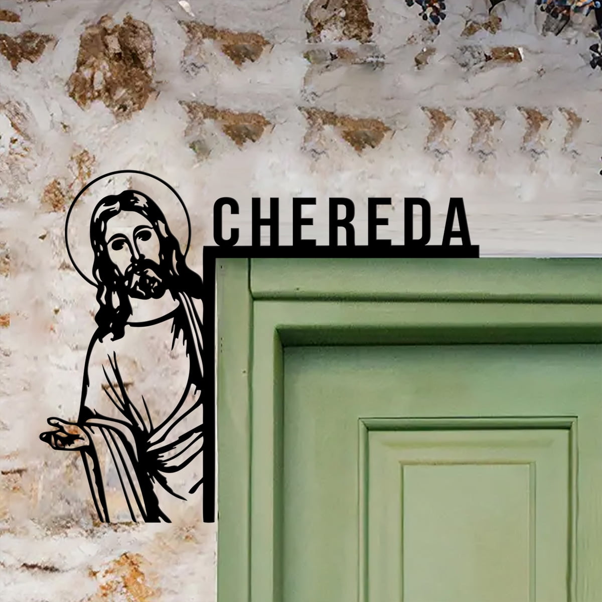 Custom Personalized I Saw That Jesus Door Corner Sign, Jesus Metal Door ...