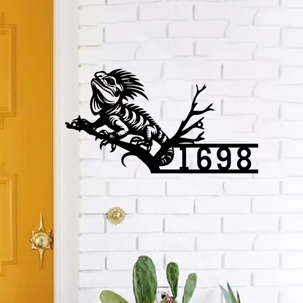 Custom Personalized Iguana Lizard House Number, Iguana Lizard Home ...
