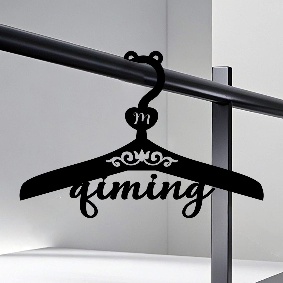 Custom Personalized Initial and Name Metal Hanger, Customized Metal ...