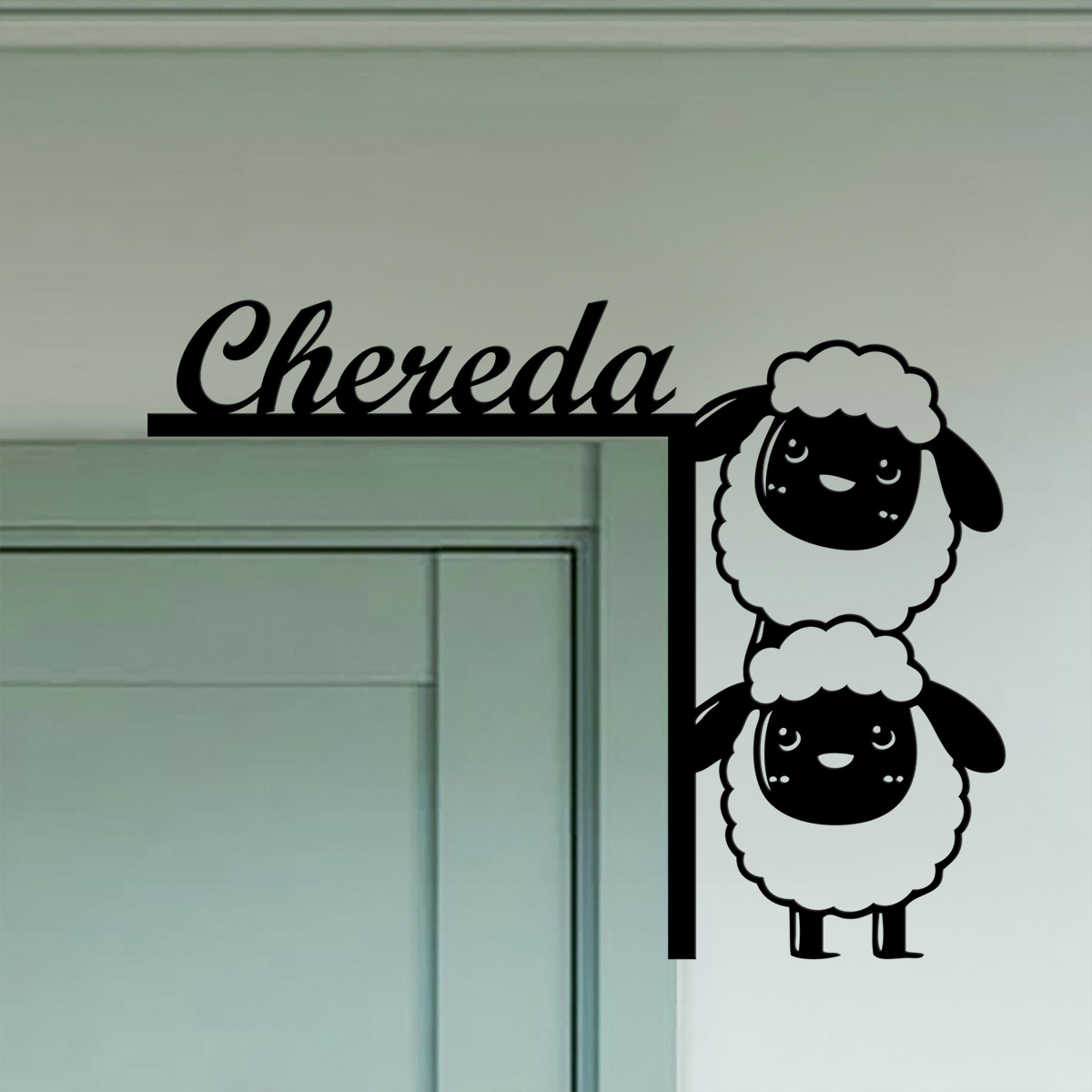 Custom Personalized Kitchen Door Corner Sign, Sheep Metal Door Topper ...