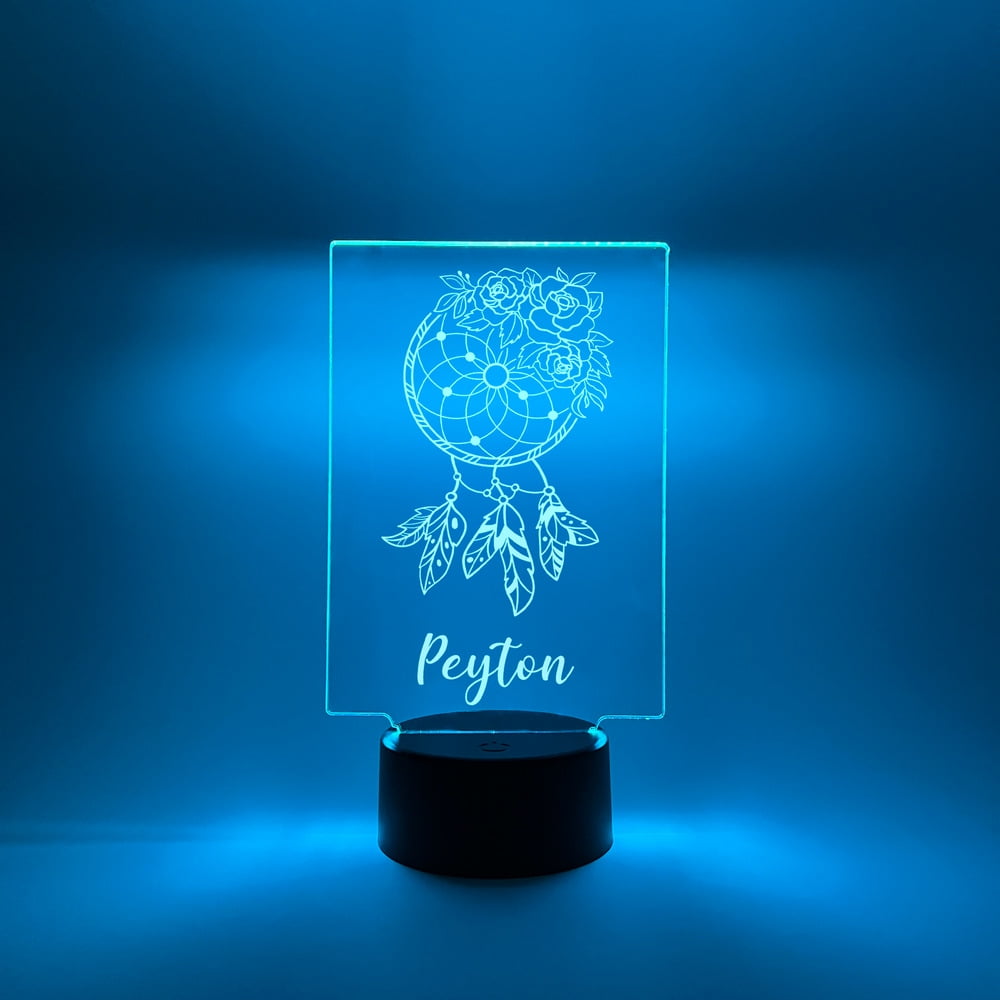 Custom Personalized LED Night Light Up Lamp Stand Girls Ladies Mom ...