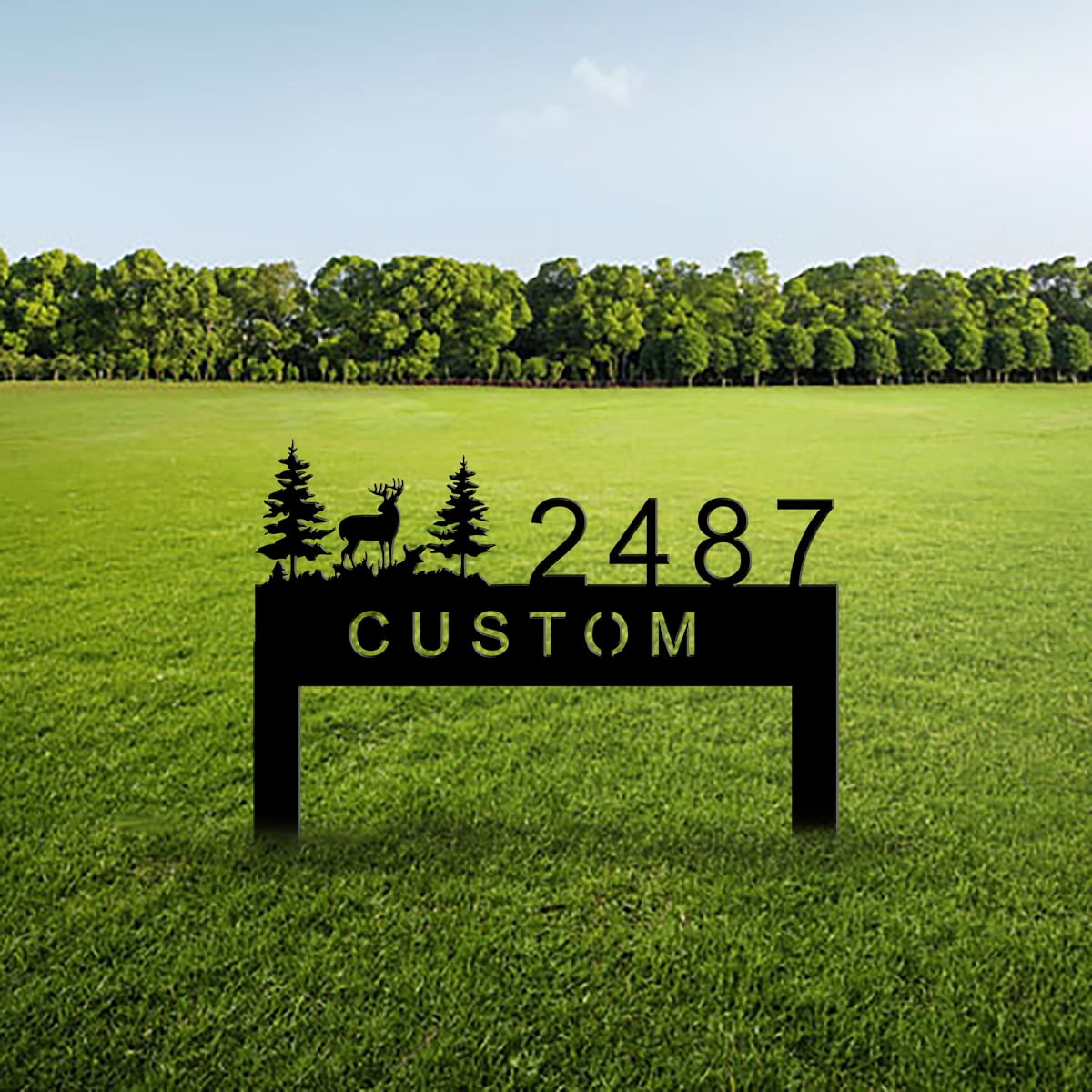 Custom Personalized Memorial Plaque Address Stake, Tree Metal Stake ...