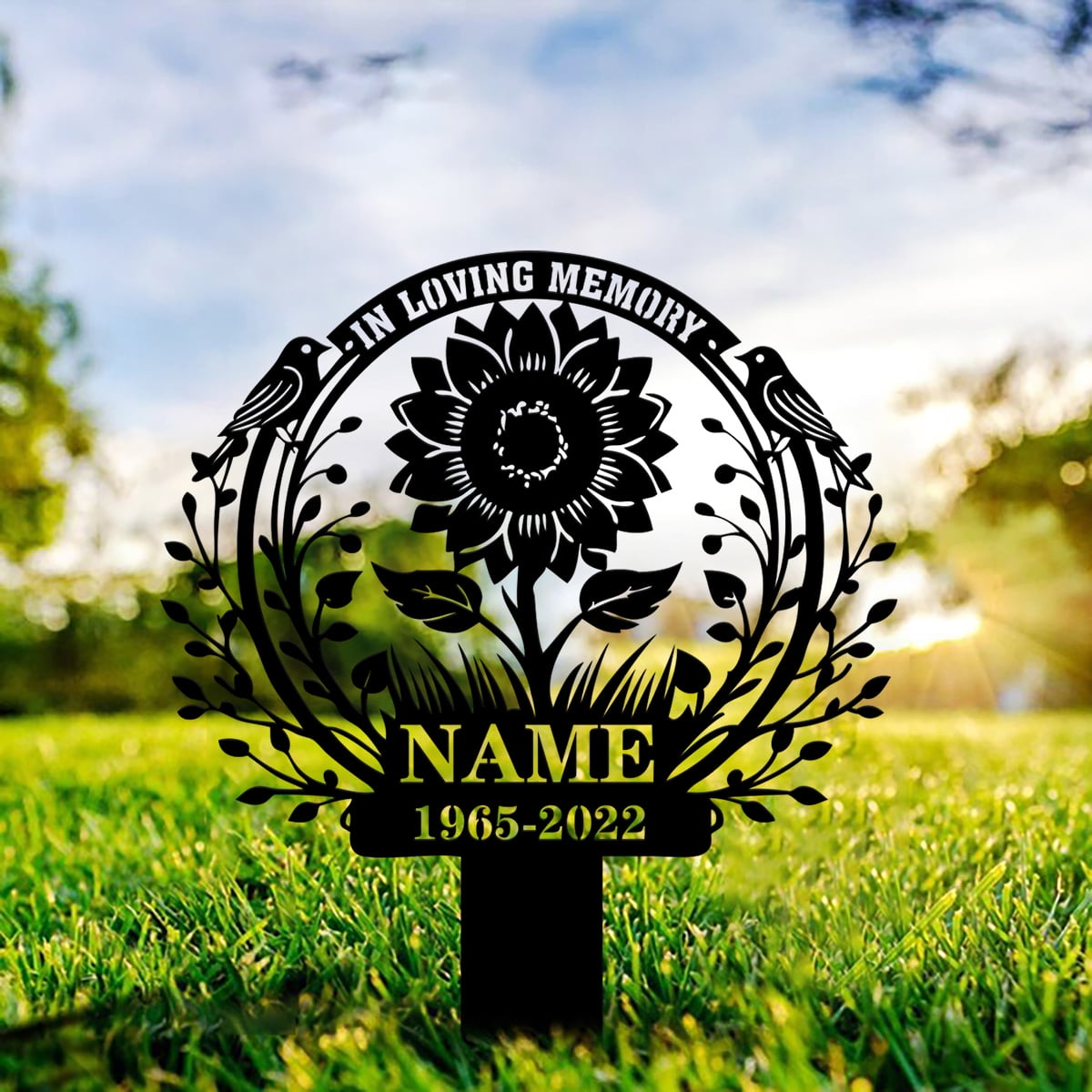 Custom Personalized Memorial Stake Metal, Memorial Sign, Memorial ...