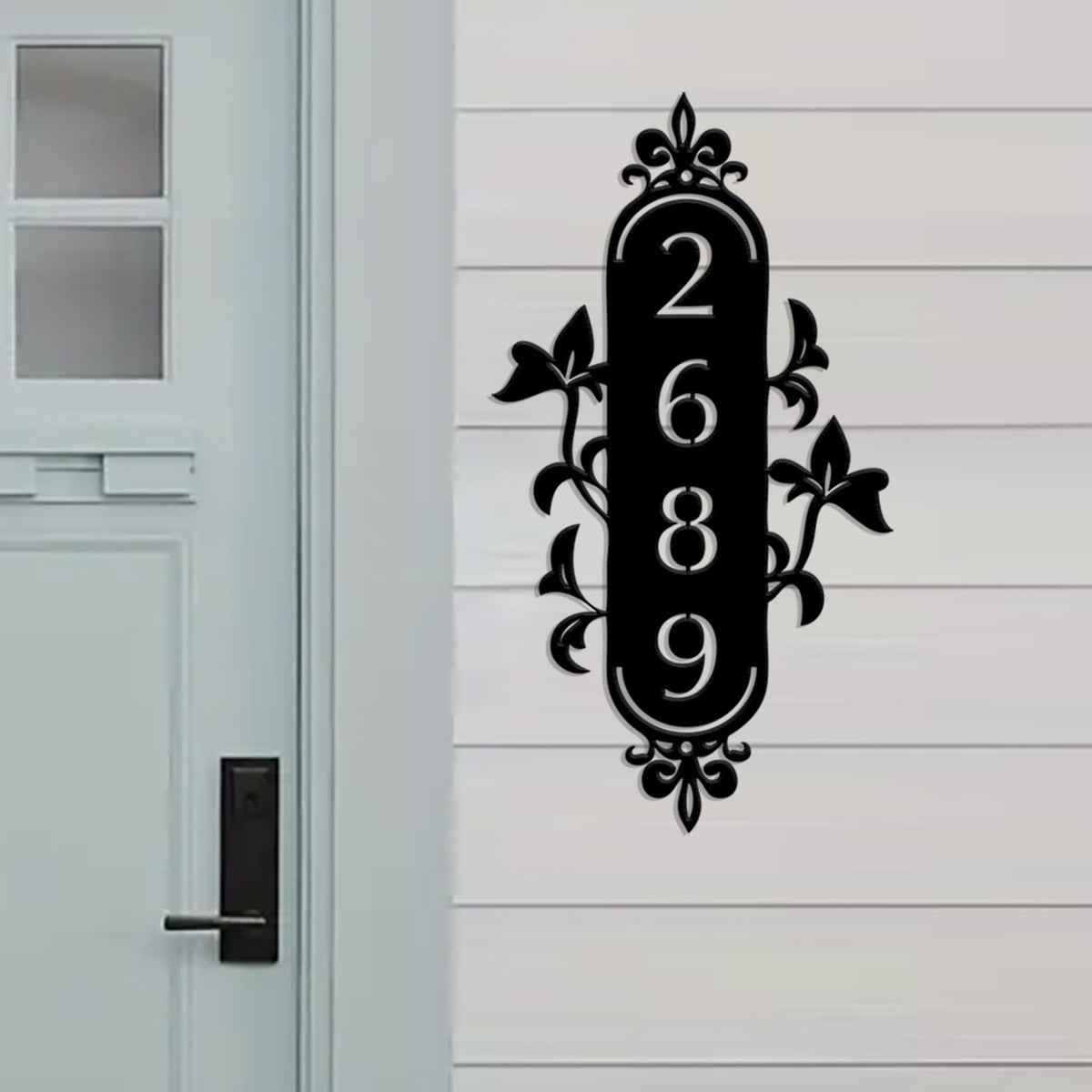 Custom Personalized Metal Address Sign, Flowers Address Sign, Metal ...