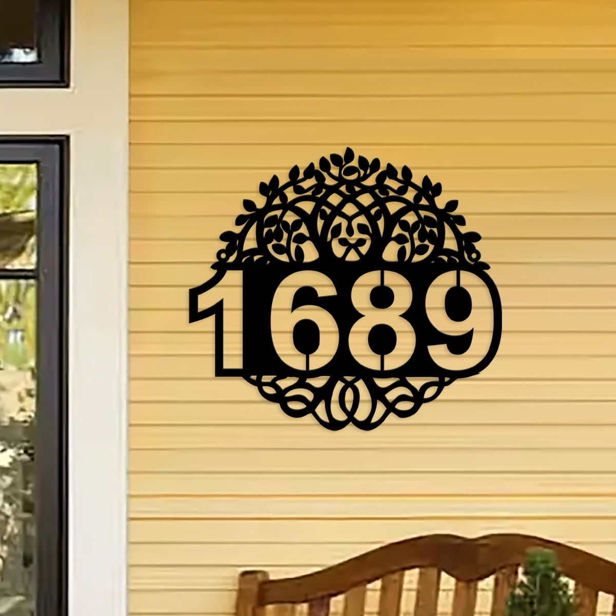 Custom Personalized Metal House Number Sign, Custom Tree of Life ...