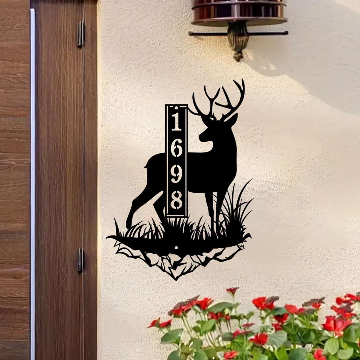 Custom Personalized Metal Whitetail Deer Buck Nature Scene Hunting Camp ...