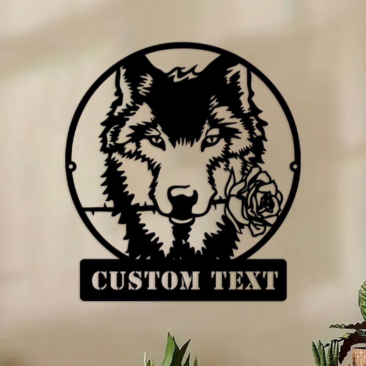 Custom Personalized Metal Wolf Name Sign, Family Name Sign, Outdoor ...