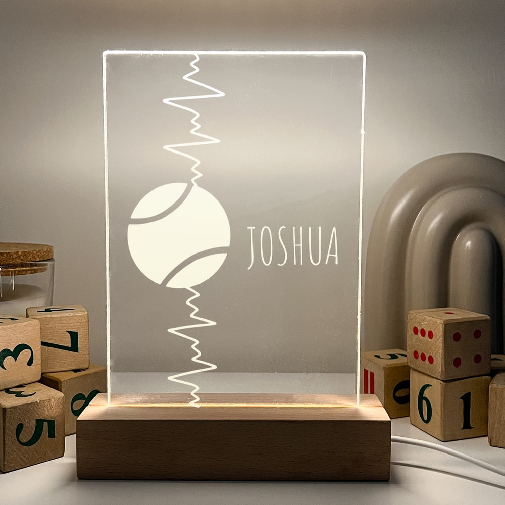 Custom Personalized Name LED Wood Stand Soft Night Light Up Table Lamp ...