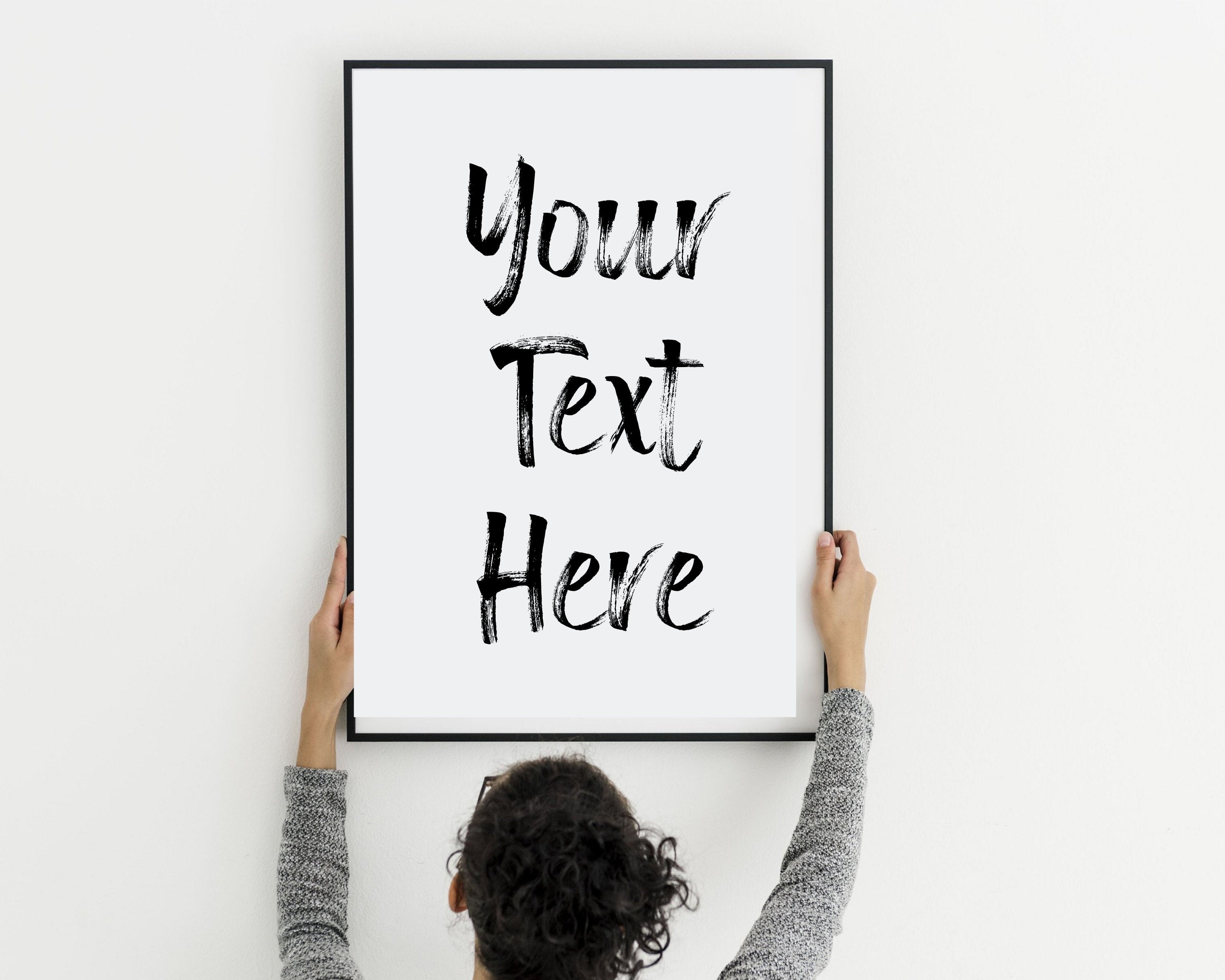 Custom Personalized Poster Print TEXT IN FRAME - Walmart.com