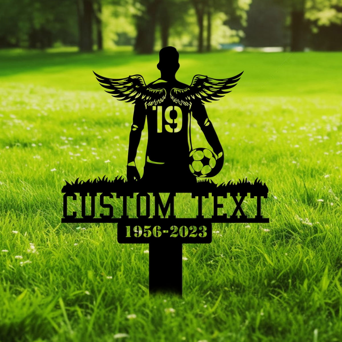 Custom Personalized Soccer Player Memorial Stake Custom metal plaque ...