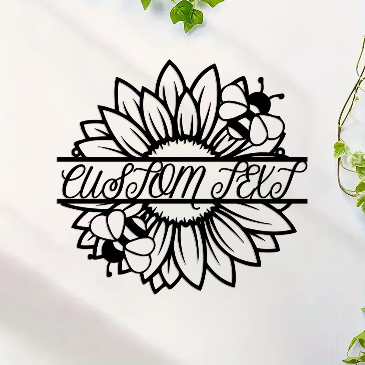 Custom Personalized Sunflower Metal Sign,Sunflower Door Hanger,Custom ...