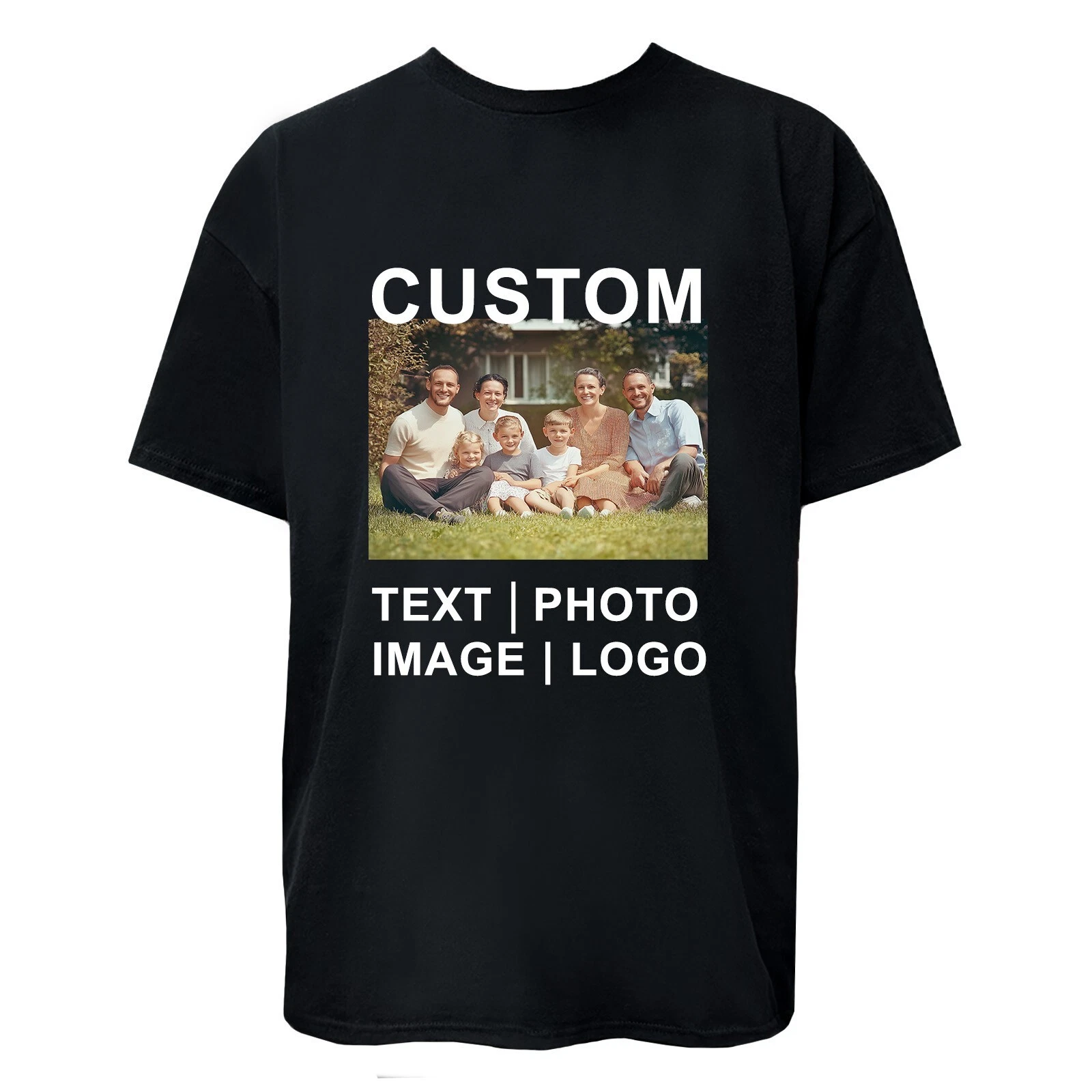 Custom Personalized T Shirt Print Your Logo Photo Text Custom Made ...