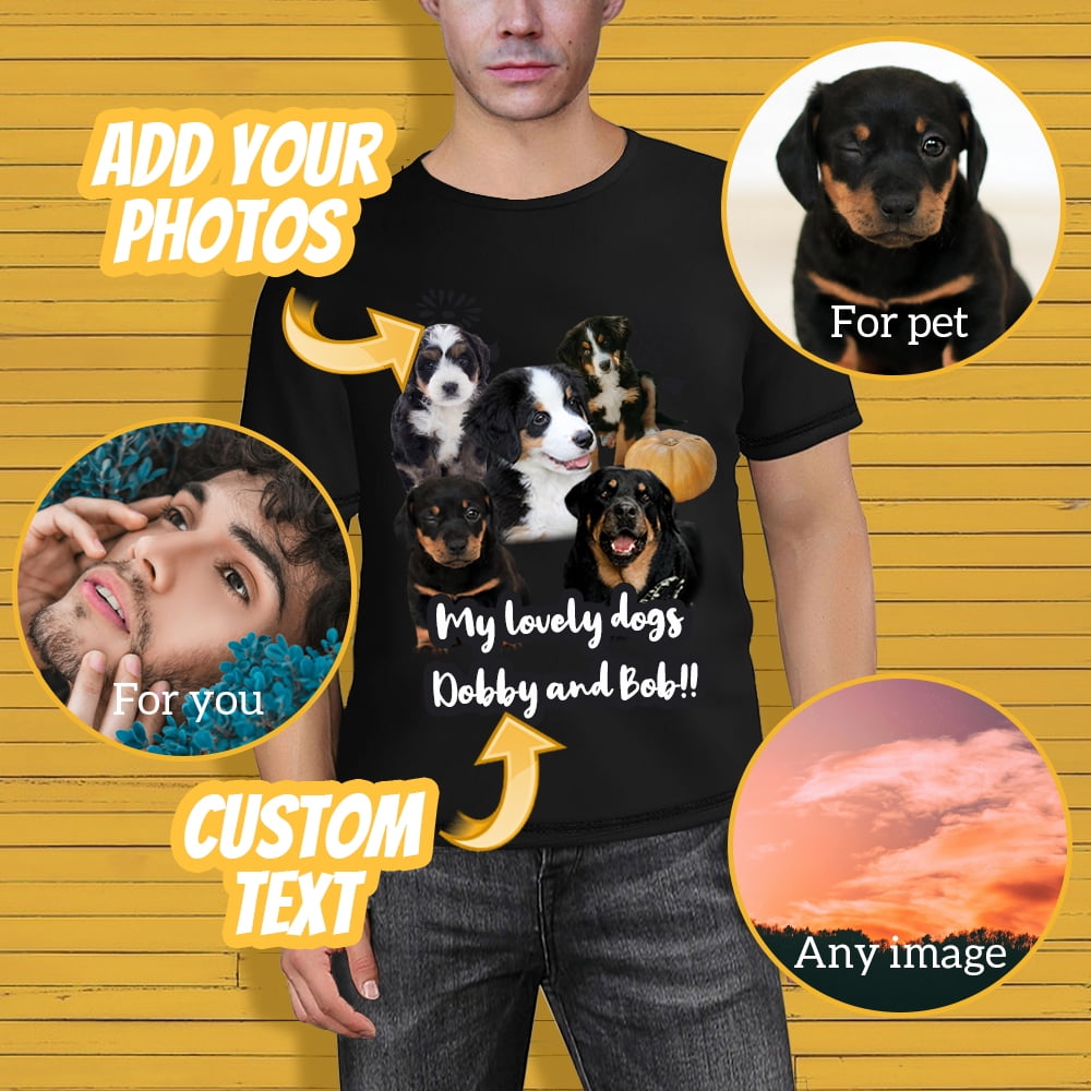 Custom Personalized T-shirts Printed Photos/Text/Logo Exclusive Short ...
