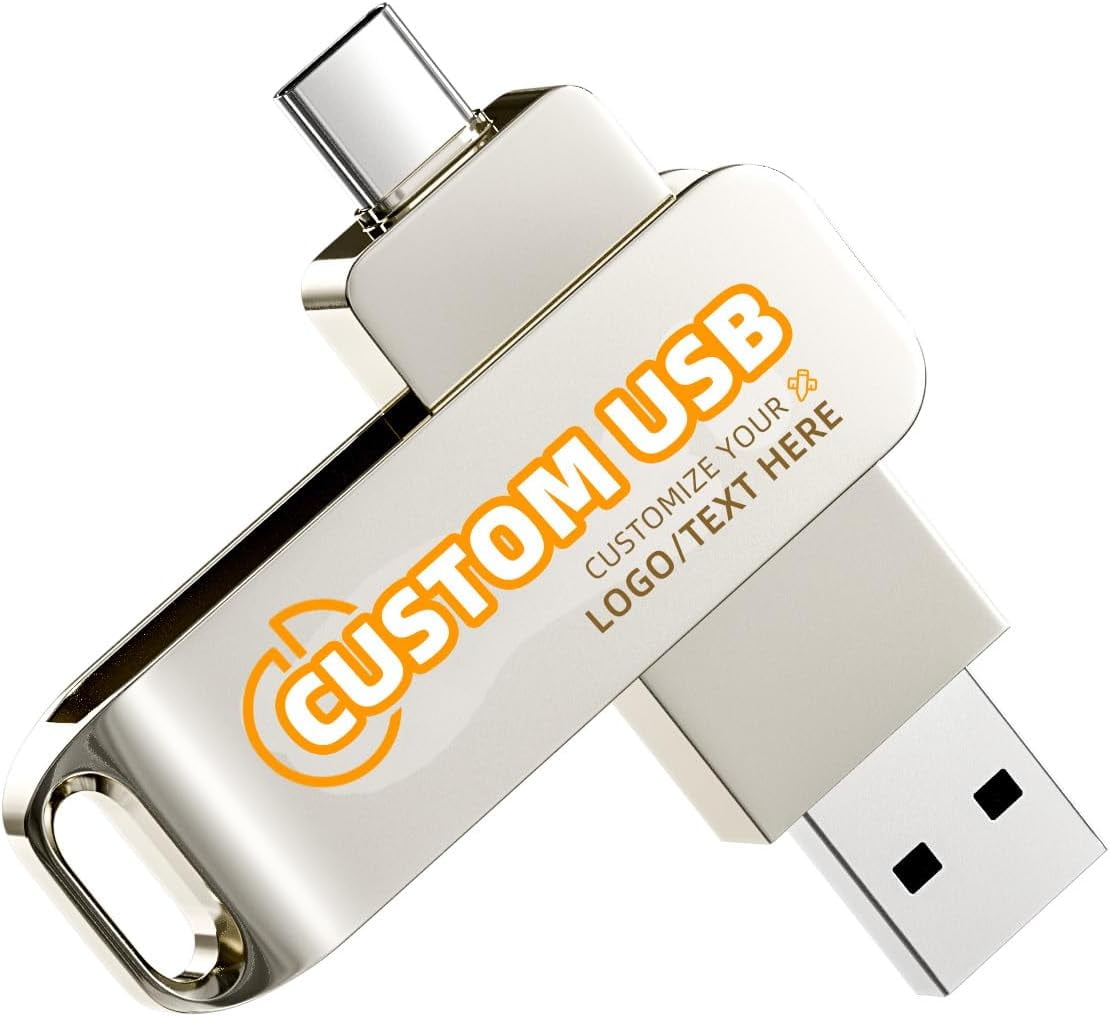 Custom Personalized Usb C Flash Drive 20 Pack 32Gb/64Gb/128Gb/256Gb ...