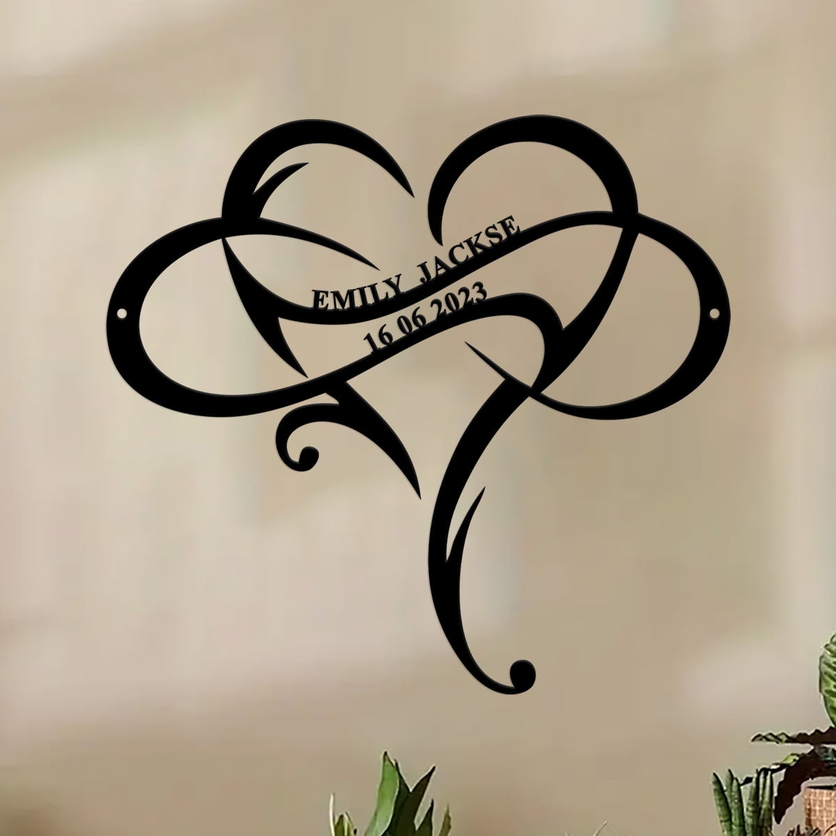 Custom Personalized Wedding Gift for Couple, Custom Infinity Sign, Wall ...