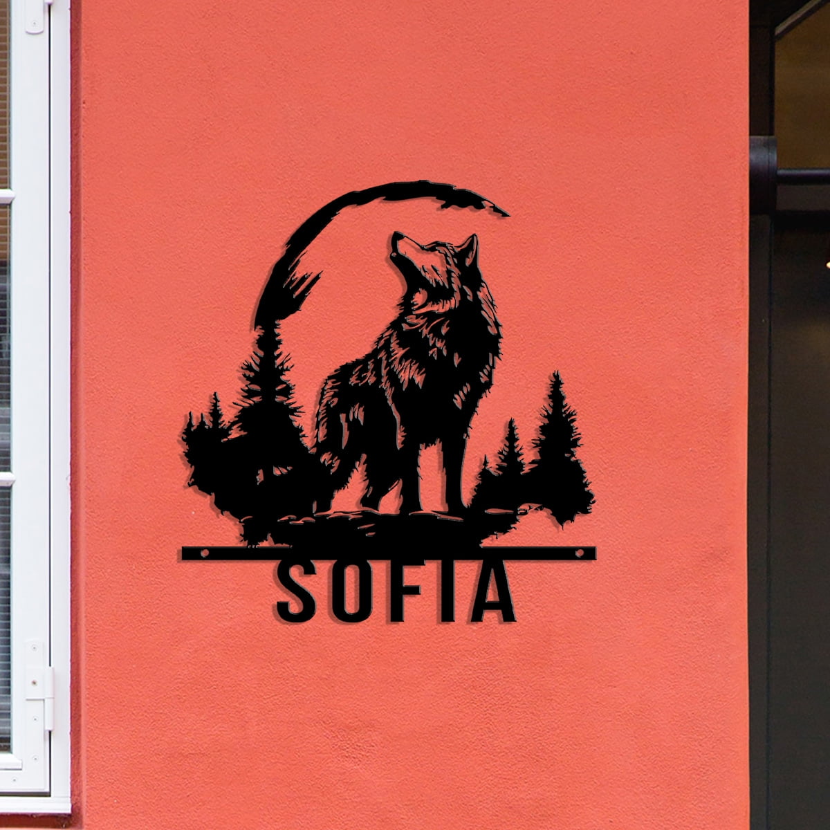 Custom Personalized Wolf Metal Wall Art Custom Wolf Metal Sign Room ...