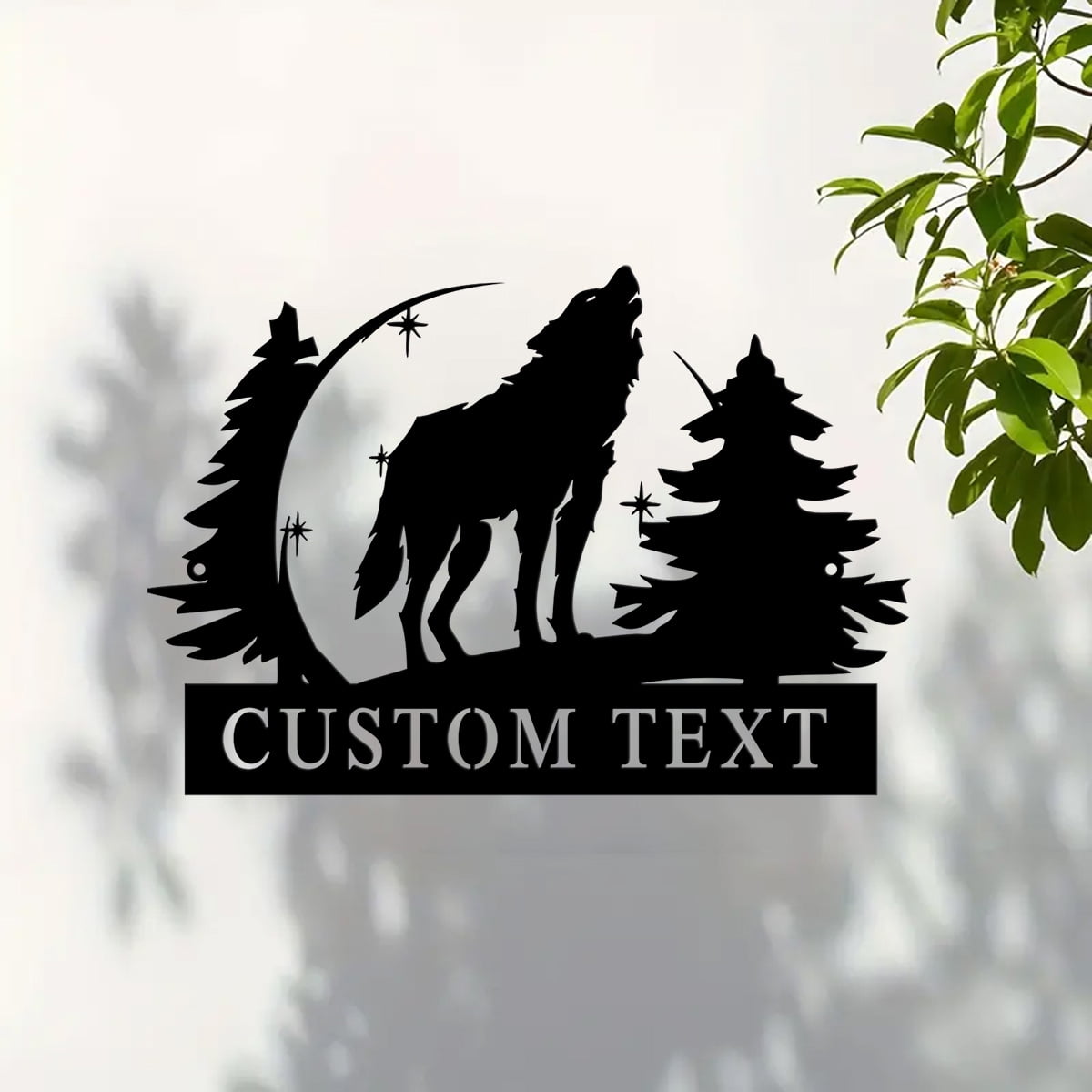 Custom Personalized Wolf Sign，Custom Wolf Wall Decor，Howling Wolf Sign ...