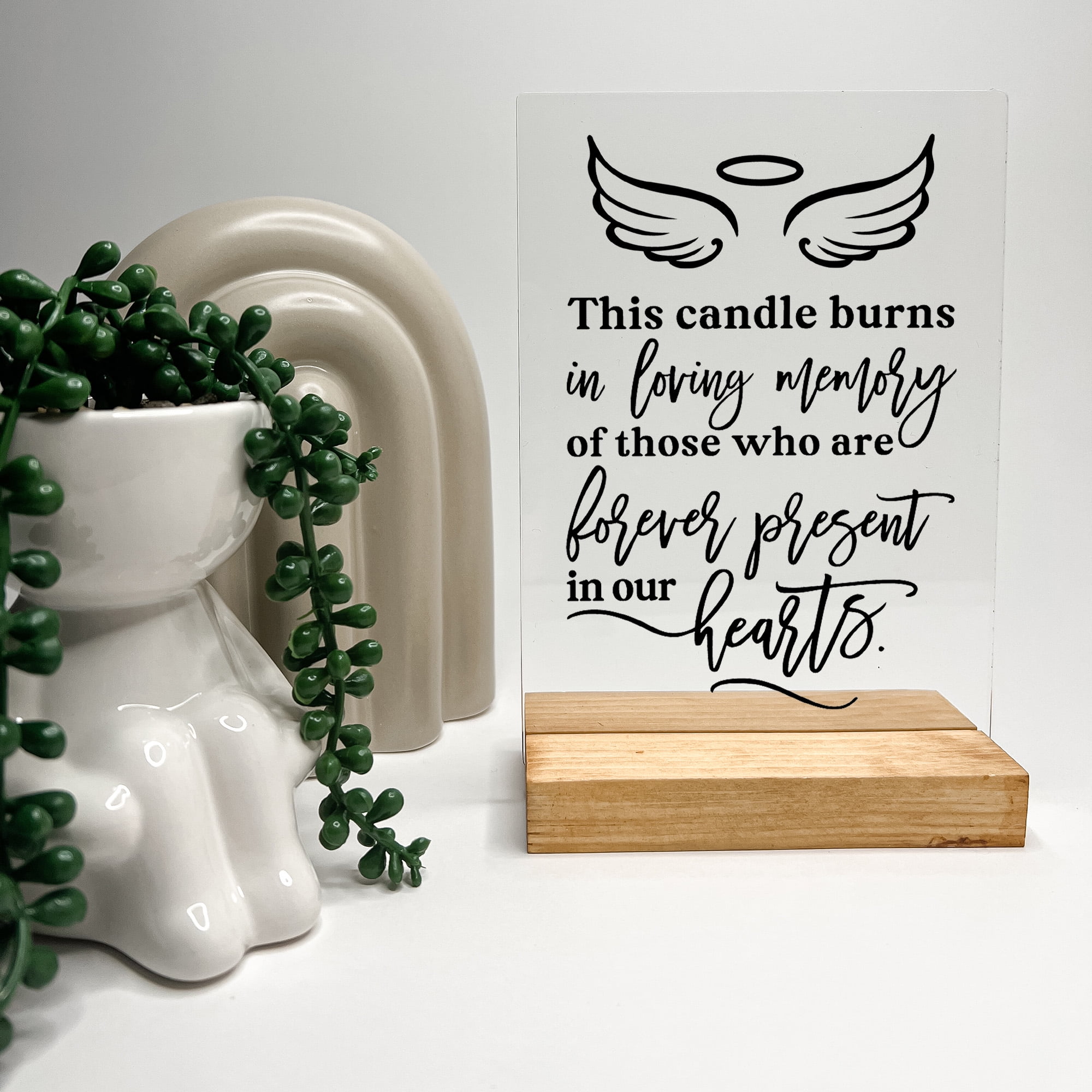 Custom Personalized Wood Stand Plaque In Loving Memory RIP Forever ...