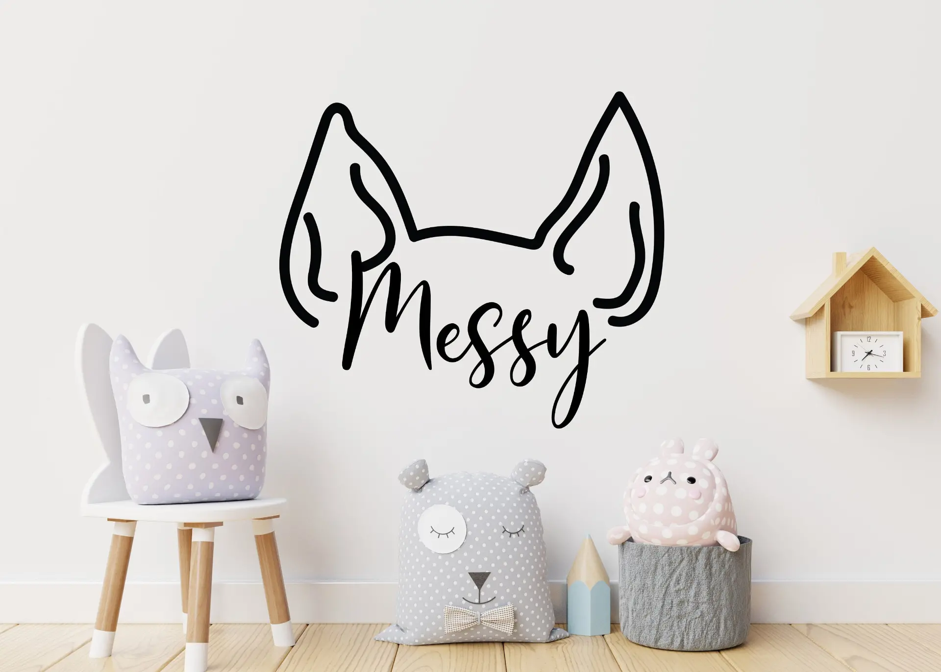 Custom Pet Ears Sticker - Personalized Dog Ears Outline Decal ...