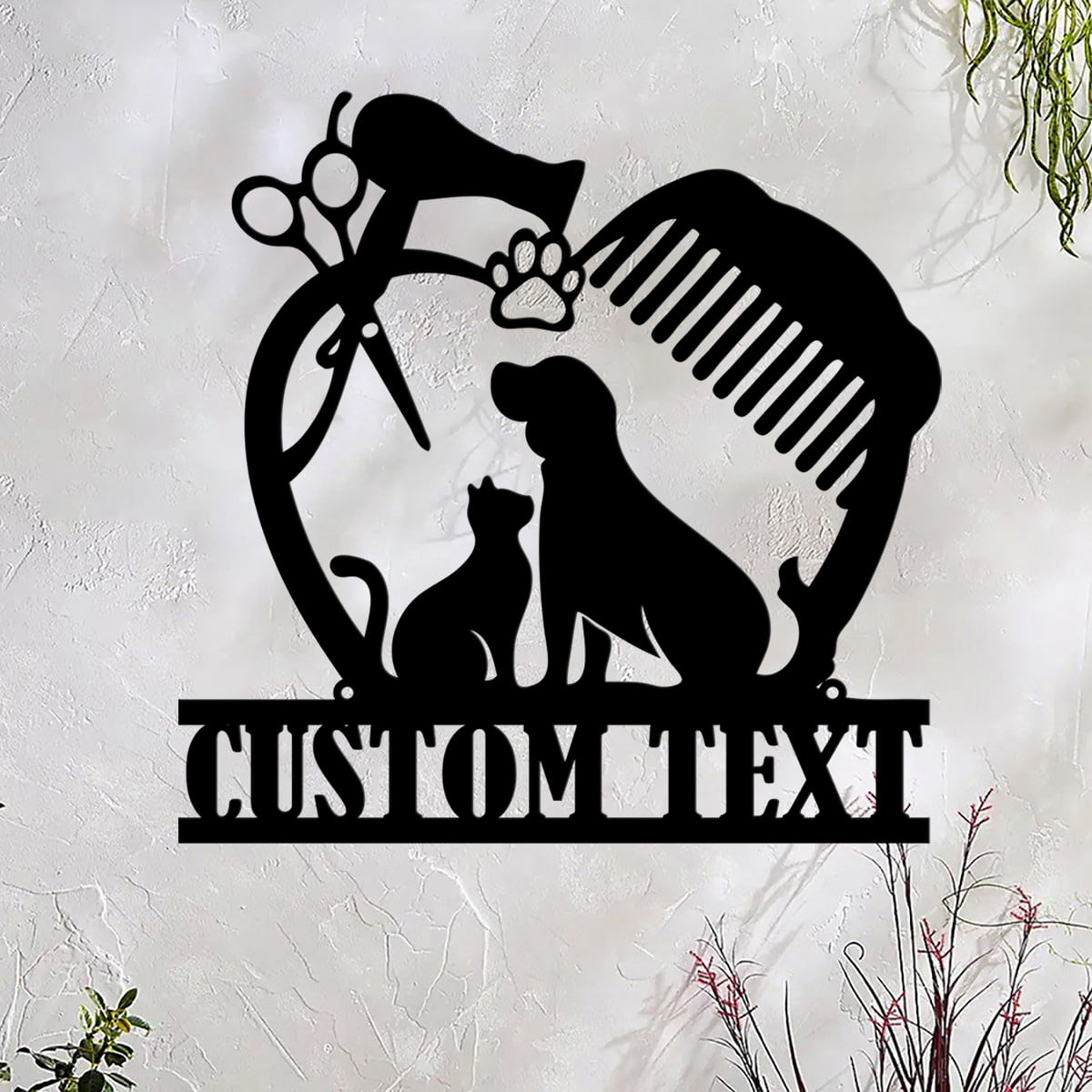 Custom Pet Grooming Hair Salon Metal Sign Custom Dog Grooming Sign ...