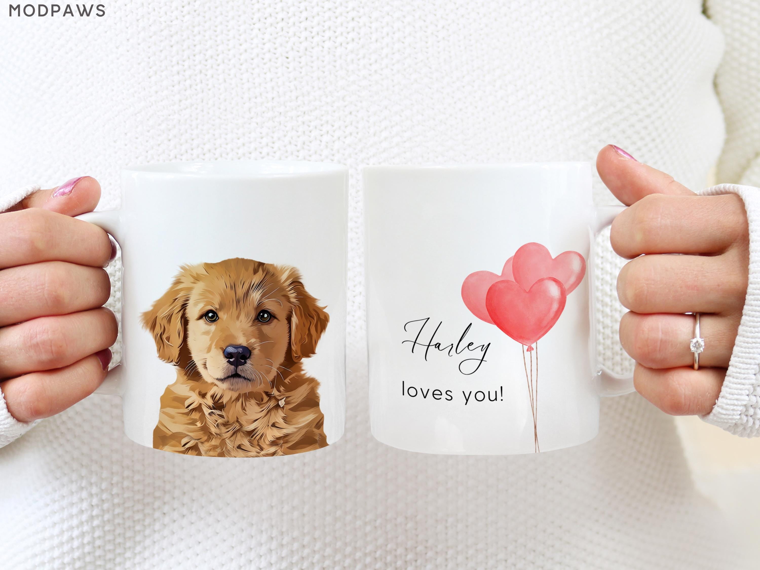 Custom Pet Mug Using Photo & Name, Personalized Dog or Cat Coffee Cup ...