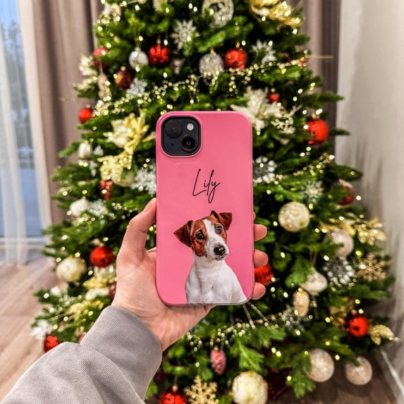 Custom Pet Photo iPhone Case: Personalized Dog or Cat Portrait Gift ...