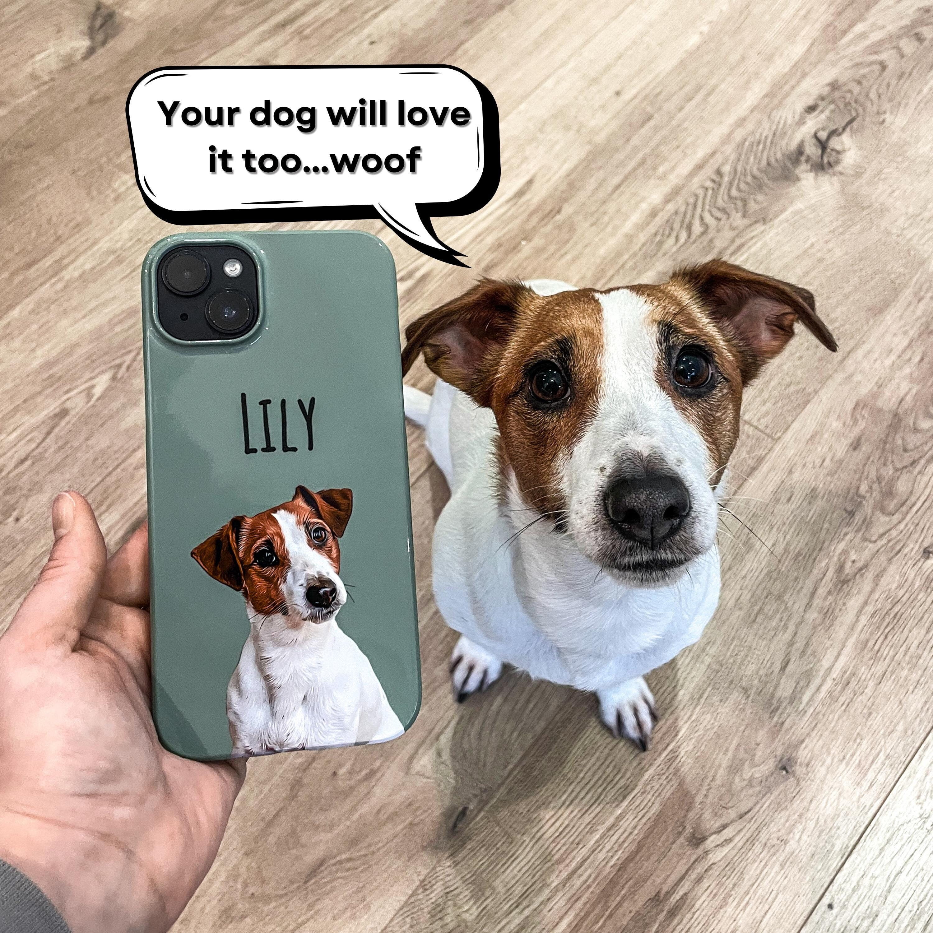 Custom Pet Portrait Phone Case - Personalized Photo & Name Design ...